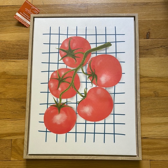 Ashland | Art | Nwt Red Tomato Art Print With Wooden Frame | Poshmark